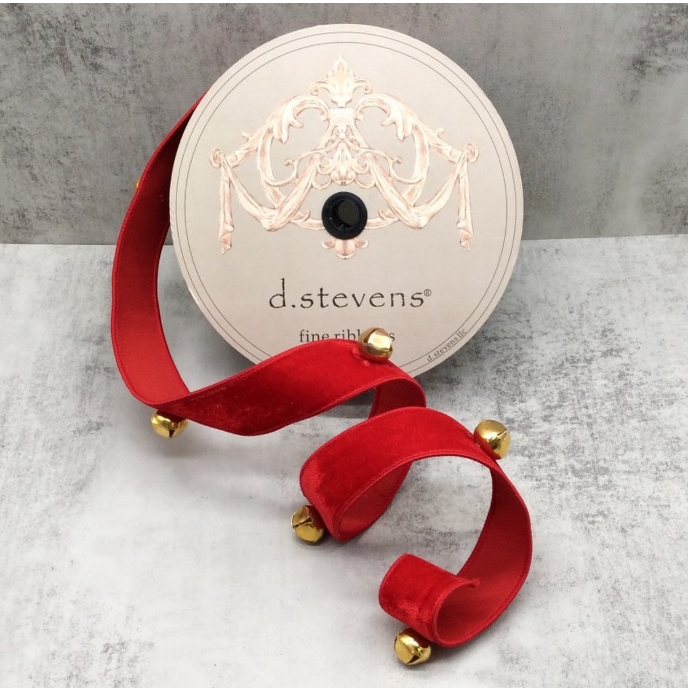 D. Stevens Velvet Red Jingle Bells Ribbon – Johnson Florist